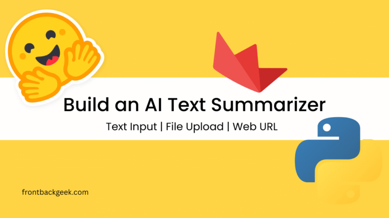Building an AI Text Summarizer App Using Python and Hugging Face